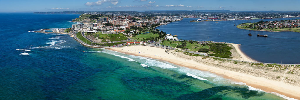 Nobbys Beach Aerial ii - | Fine Art Landscape Photography