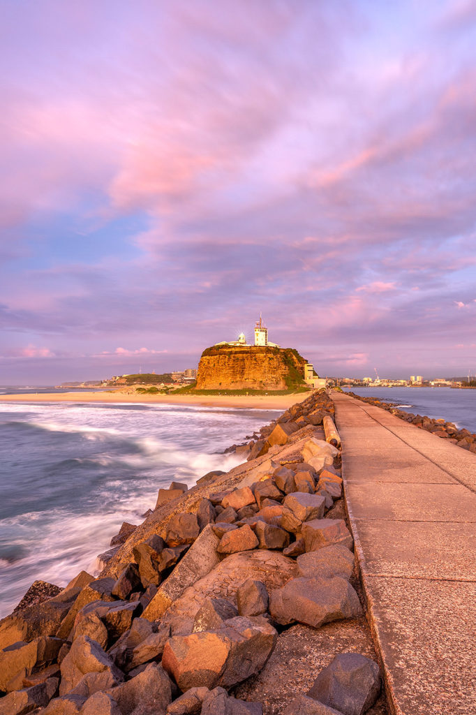 Nobbys Breakwall Sunrise iii - | Fine Art Landscape Photography